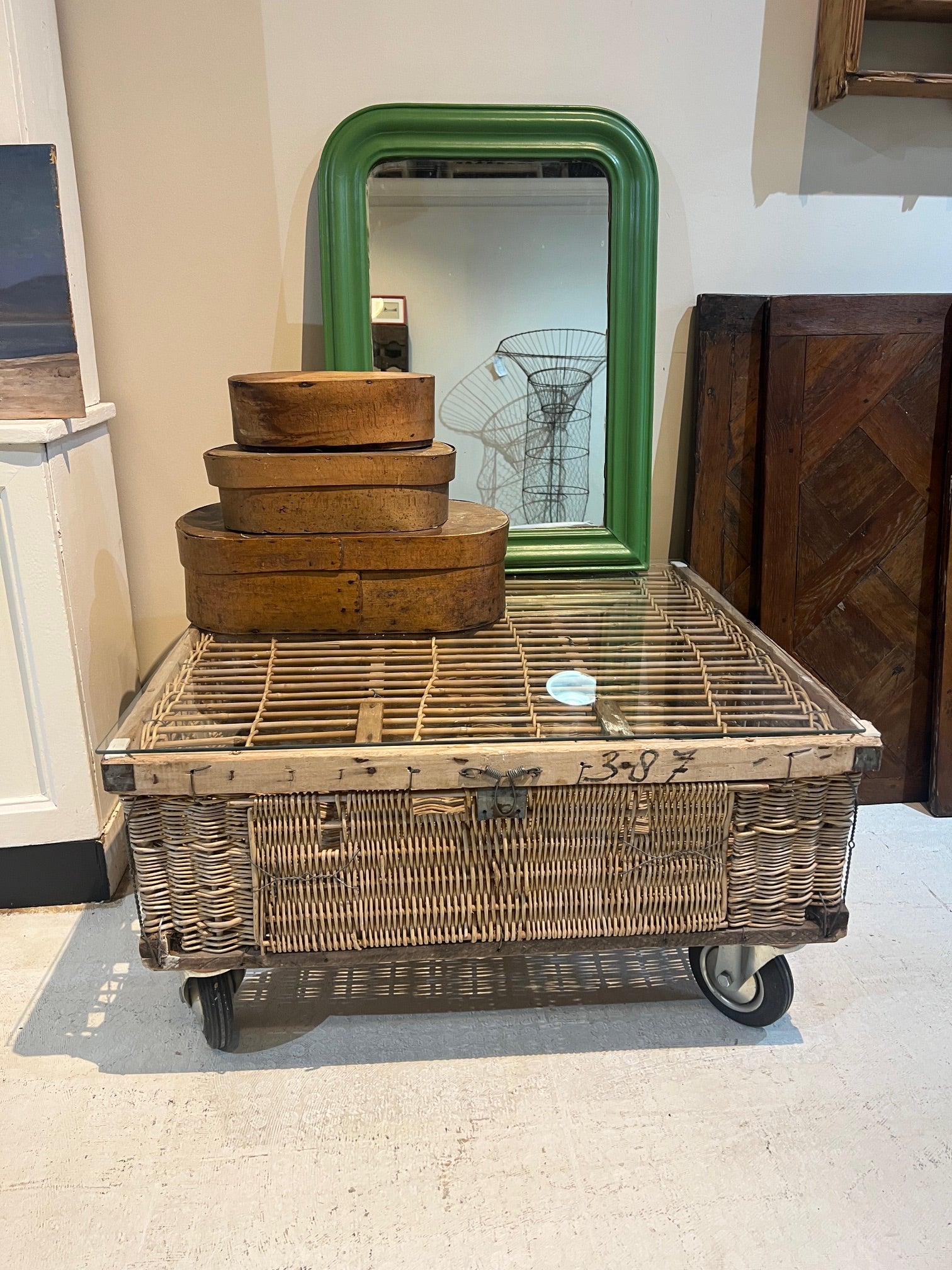 Rattan Rolling Coffee Table The Nicholson Gallery