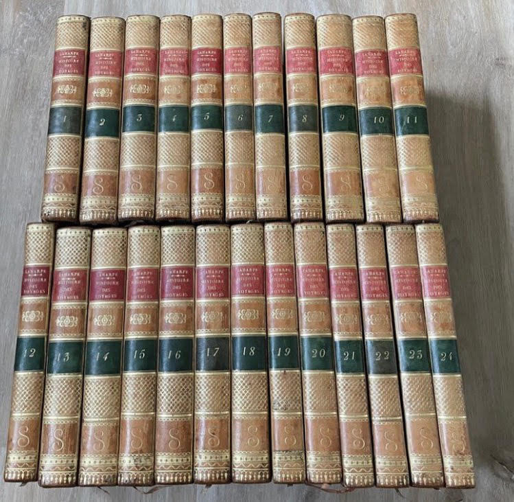 Set of 24 Leather Bound Books – The Nicholson Gallery