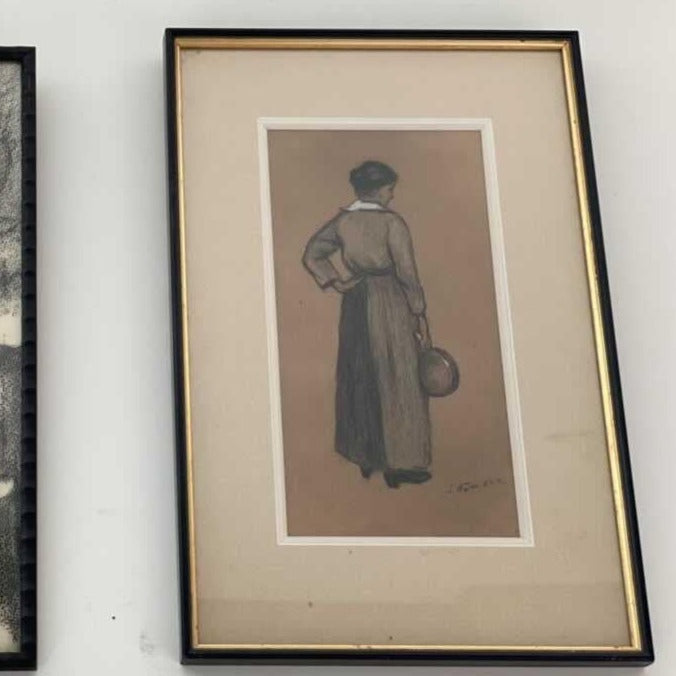 Framed Pencil Drawing, Portrait of a Lady – The Nicholson Gallery